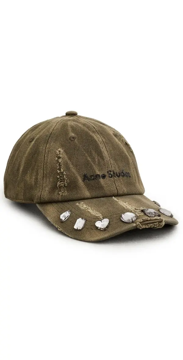 Acne Studios Carliy Crystal Brim Cap - Hunter Green