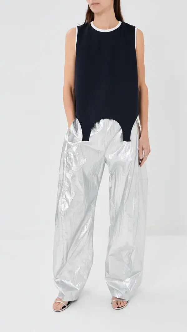 Tibi Metallic Winslow Petite Pants