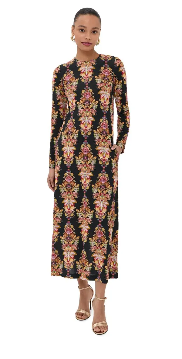 La DoubleJ Long Sleeve Maxi Dress - Cornucopia