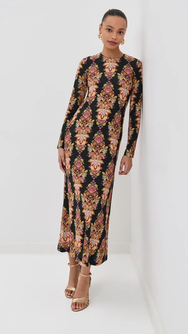 La DoubleJ Long Sleeve Maxi Dress - Cornucopia