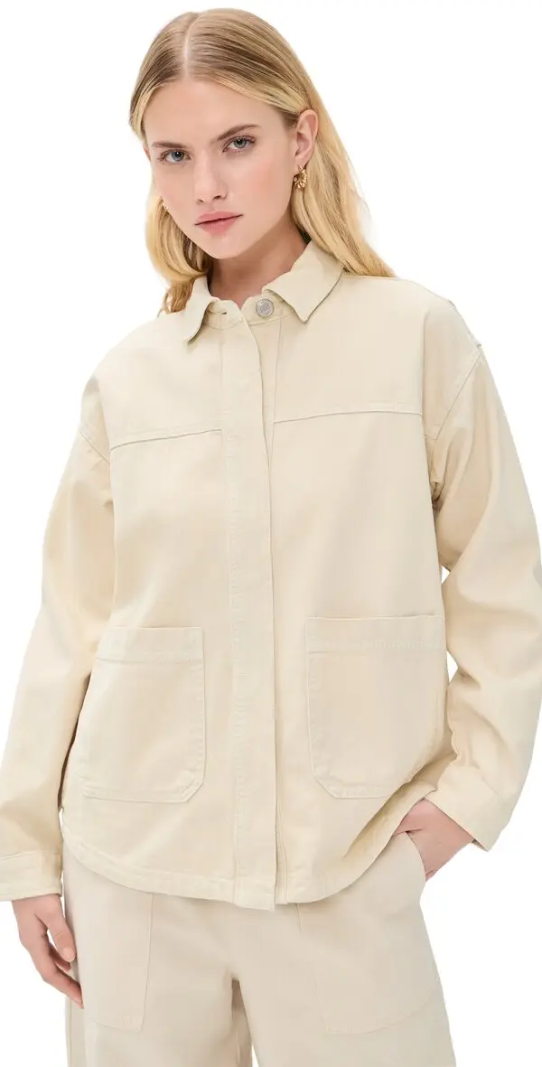 Z Supply Canvas Shirt Jacket With Patch Pockets