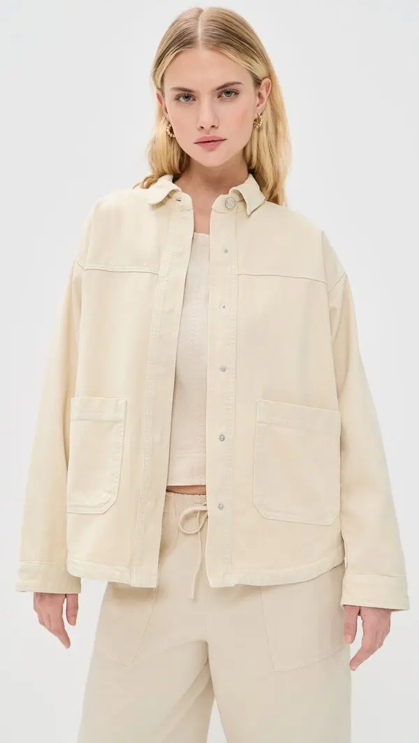 Z Supply Canvas Shirt Jacket With Patch Pockets
