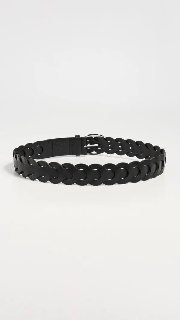 Isabel Marant Étoile Edena Leather Belt - Black/silver
