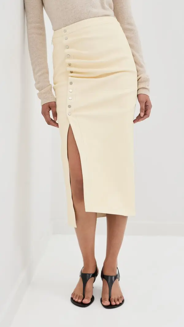 Rabanne Mid-weight Stretch Leather Jupe Skirt