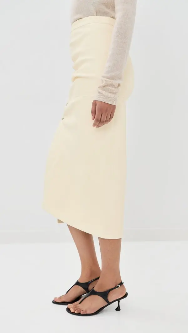 Rabanne Mid-weight Stretch Leather Jupe Skirt