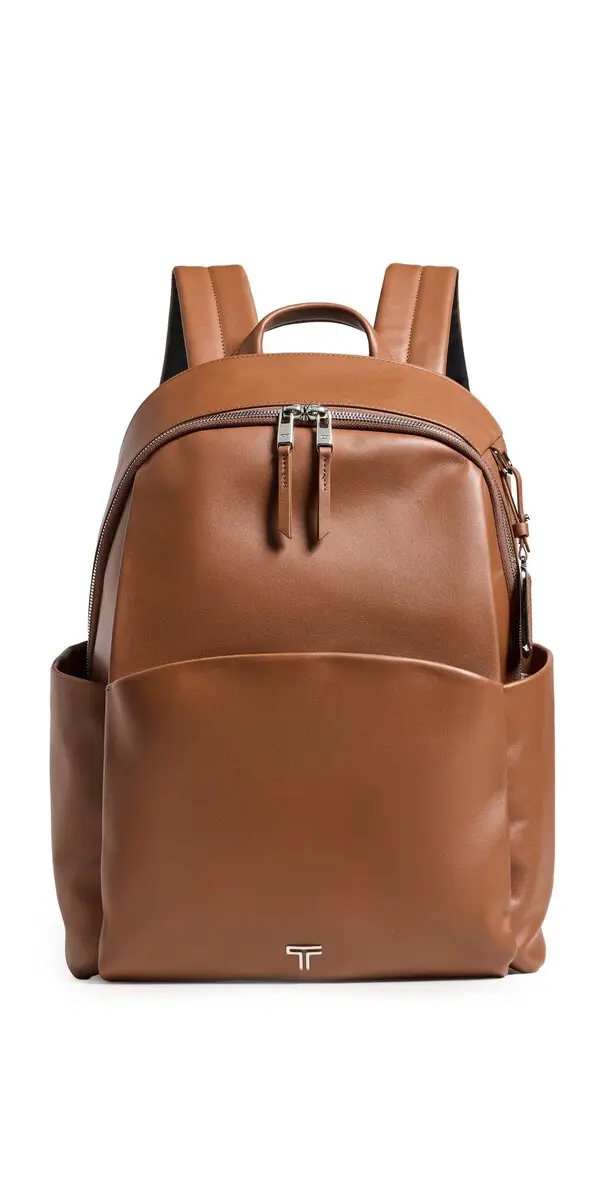 Tumi Leather Laptop Backpack - Sienna