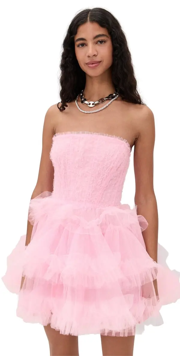 AKNVAS Edel Tulle Mini Dress