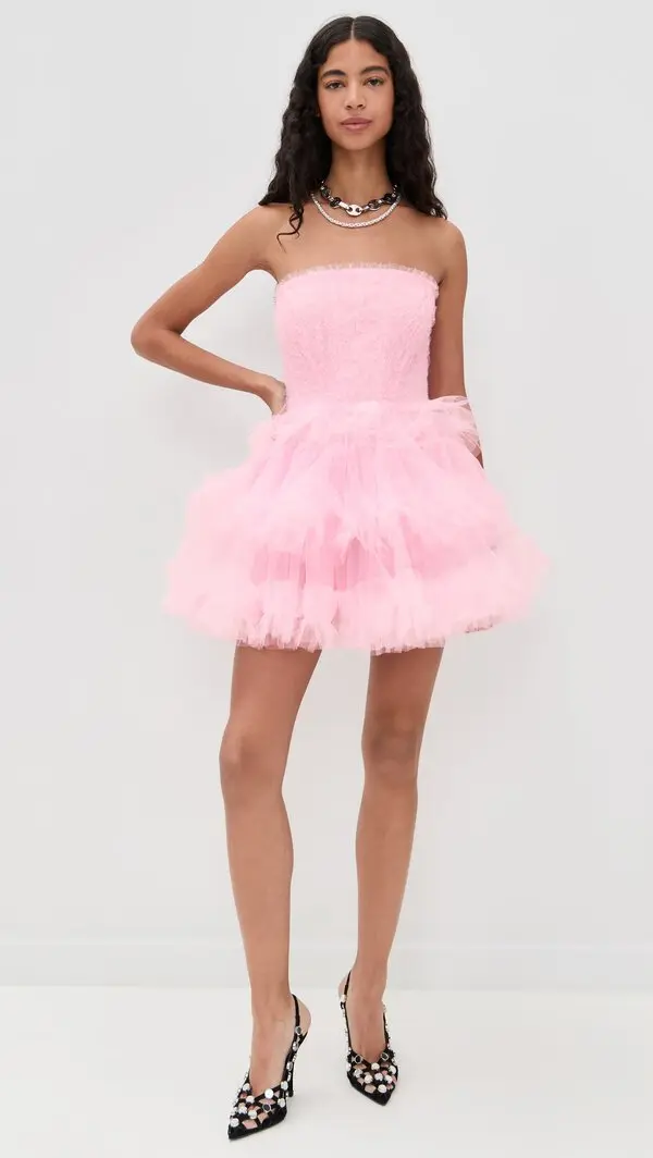 AKNVAS Edel Tulle Mini Dress