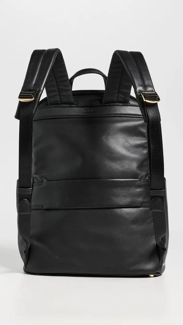 Tumi Large Leather Backpack - Black/light Gold