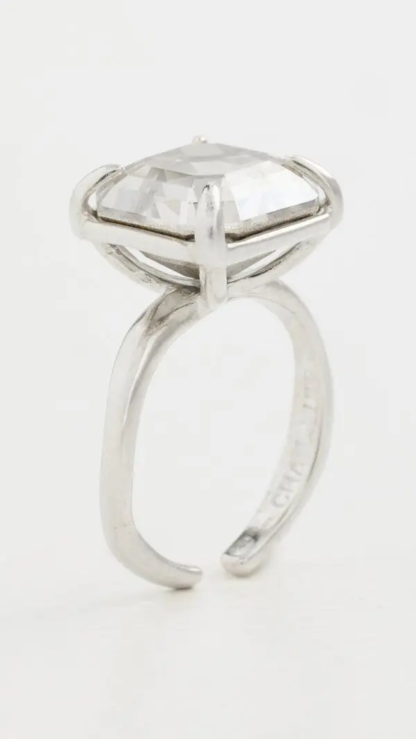 Chan Luu Sterling Silver Open Toe Ring - Ice