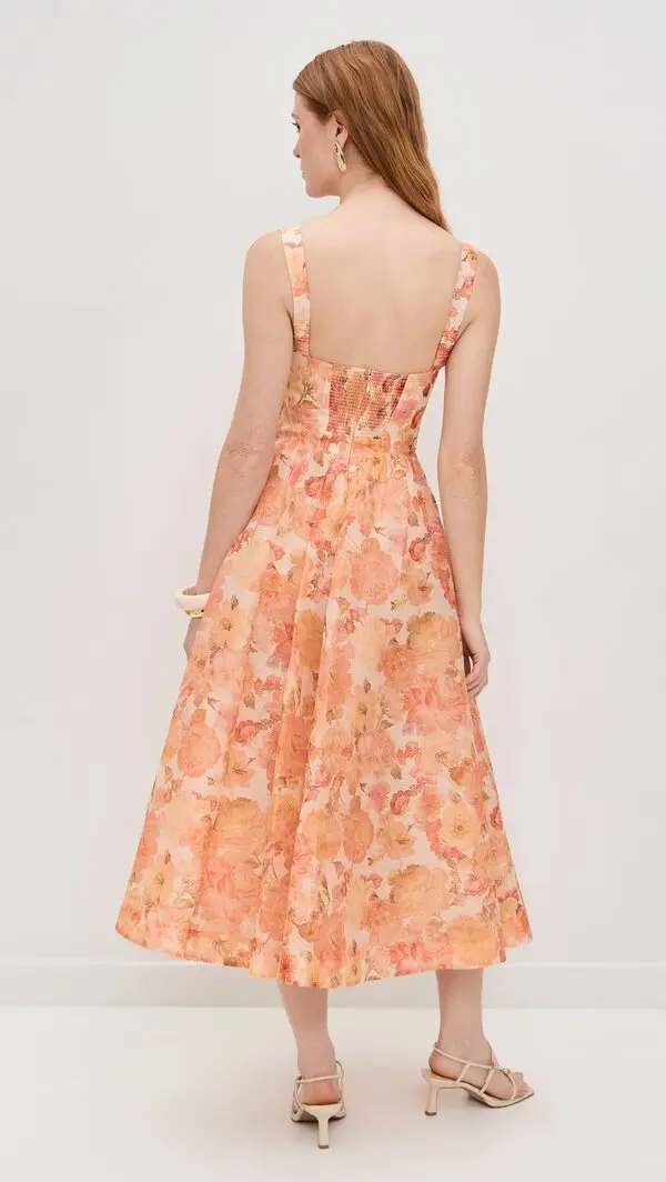 Zimmermann Rebellion Drape Midi Dress