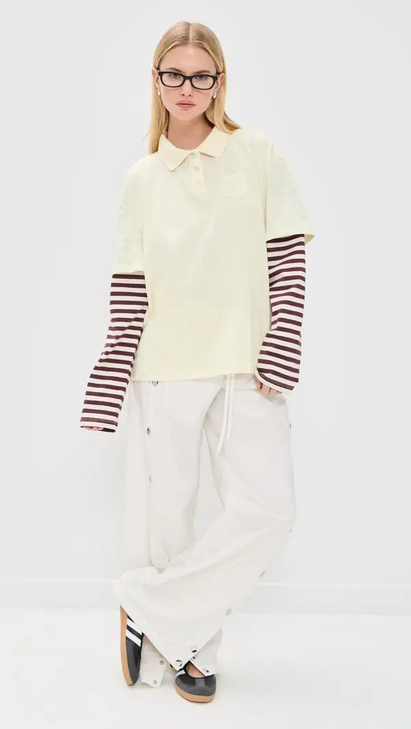 Sandy Liang Layered Polo Top
