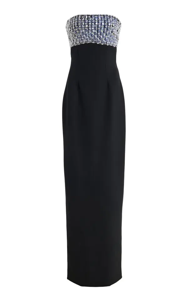 Monique Lhuillier Strapless Empire Sheath Gown