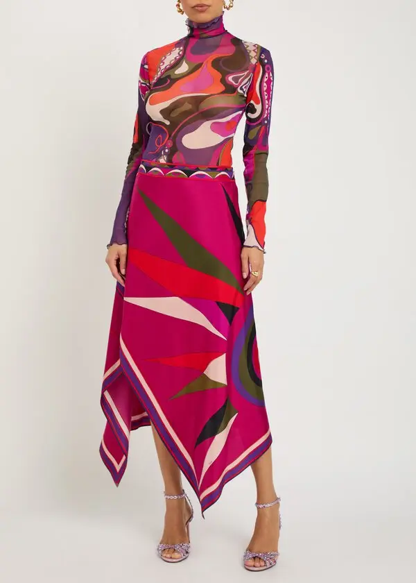 Emilio Pucci Printed Tulle Top - Multicoloured 1