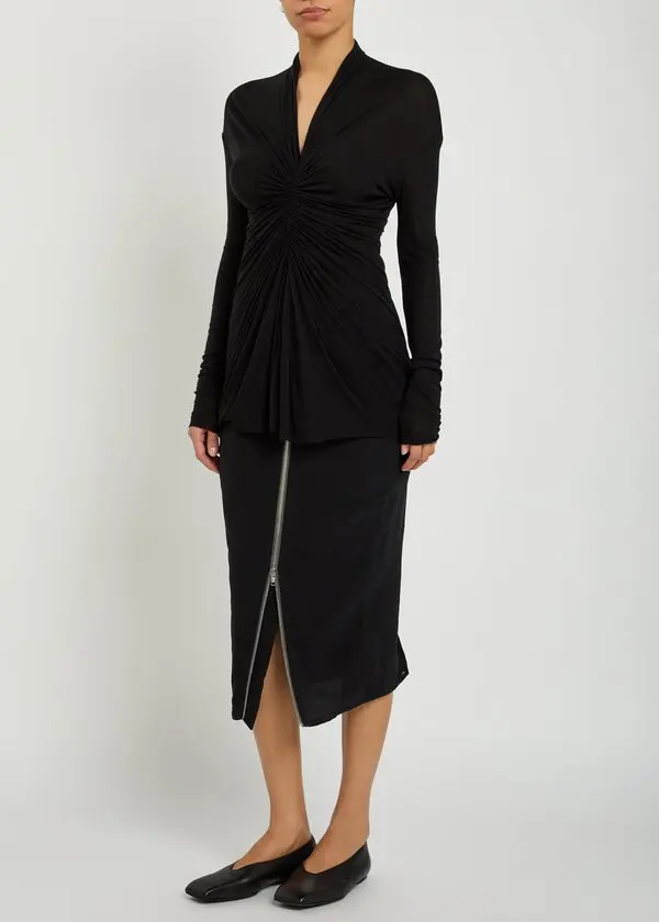 Rick Owens Radiance Ruched Jersey Top