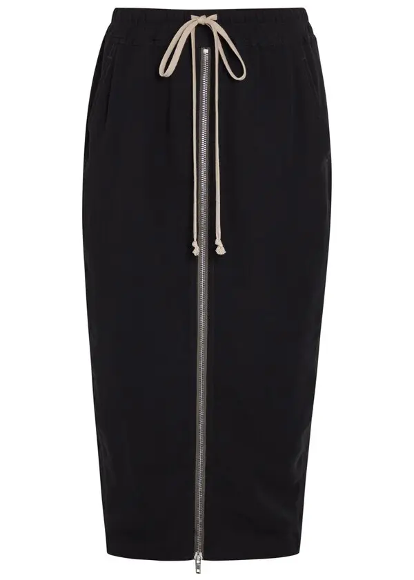 Rick Owens Silk-georgette Midi Skirt