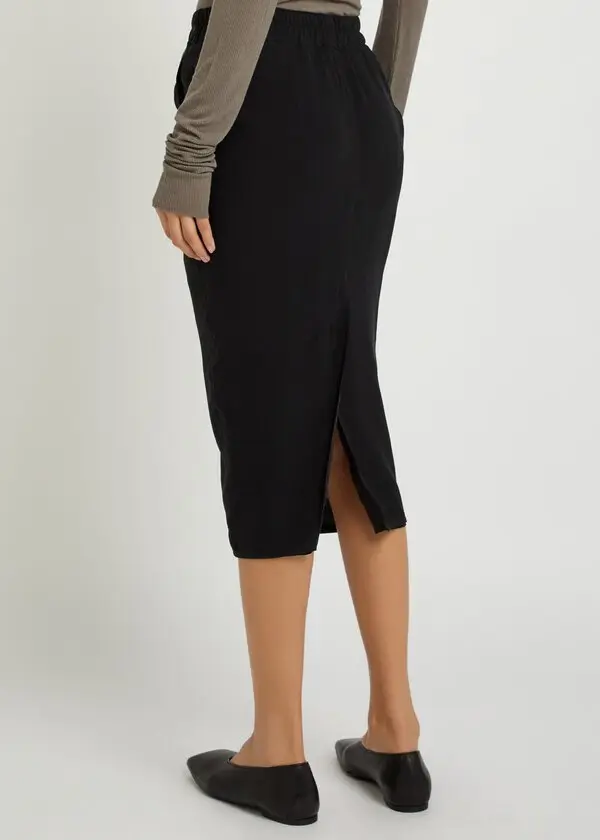 Rick Owens Silk-georgette Midi Skirt
