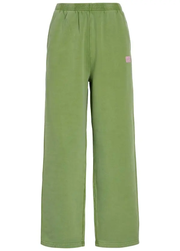 American Vintage Logo-print Cotton Sweatpants - Light Green