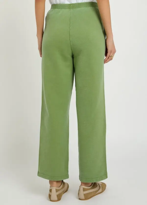 American Vintage Logo-print Cotton Sweatpants - Light Green