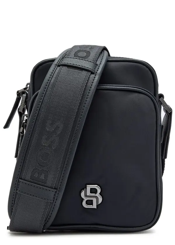 BOSS Icon Logo Nylon Cross-body Bag - Navy