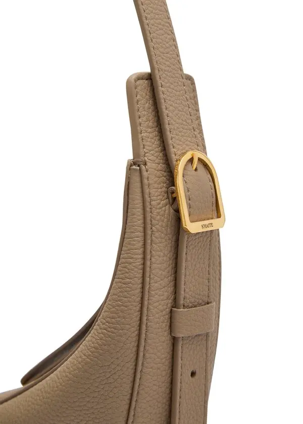 Khaite Augustina Grained Leather Cross-body Bag - Moca