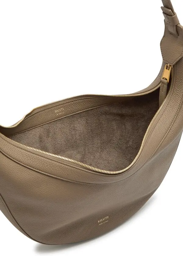 Khaite Augustina Grained Leather Cross-body Bag - Moca