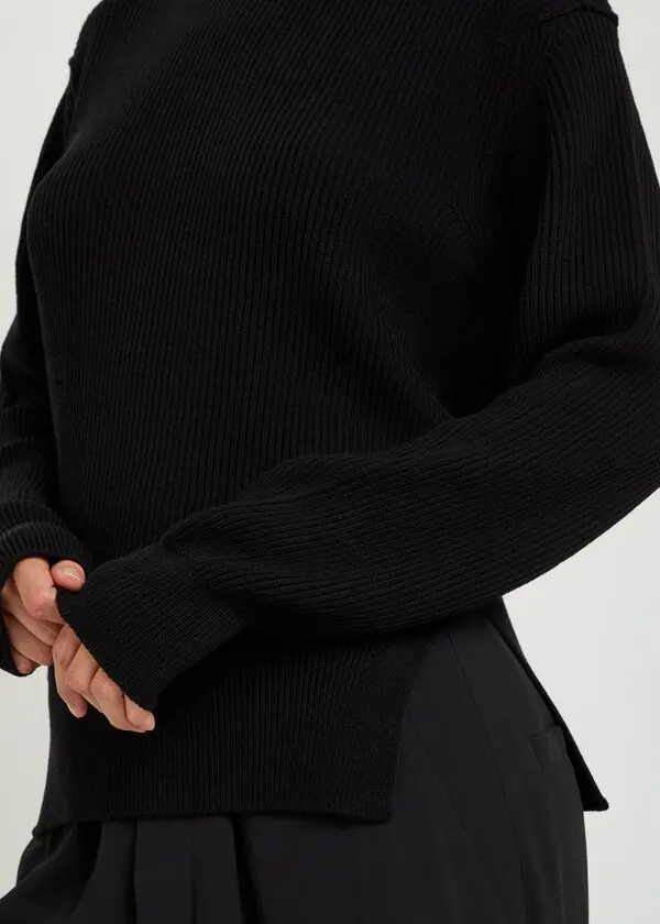 Rick Owens Fisherman Ribbed Wool Jumper