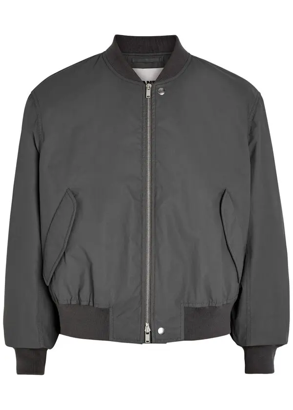 JIL SANDER Padded Cotton-poplin Bomber Jacket