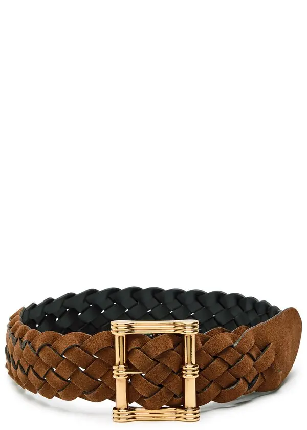 Etro Reversible Braided Suede Belt - Brown