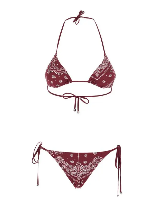 VENUJA Printed Bikini With Tie Closure - Multicolor