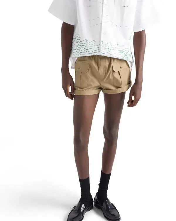 Prada Cotton Poplin Bermuda Shorts