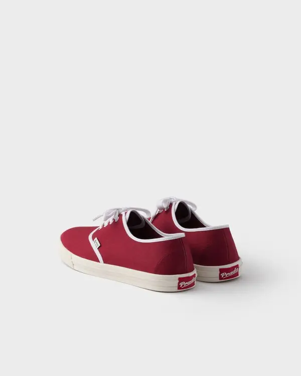 Prada Drill Fabric Sneakers - Burgundy