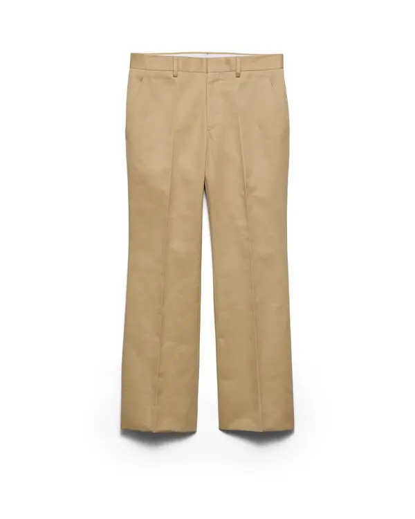 Prada Cotton Trumpet Flare Pants