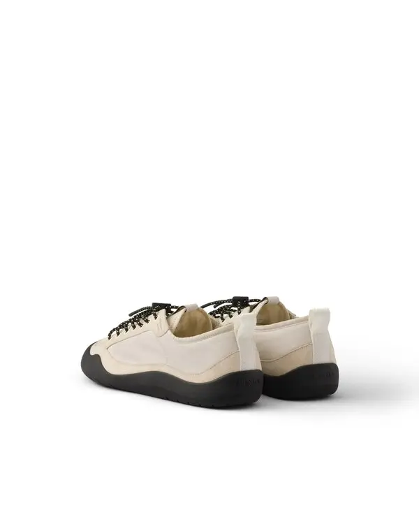 Prada Speedrock Re-nylon And Suede Sneakers