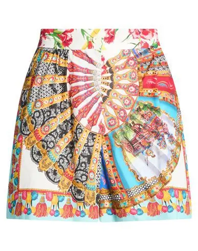 Dolce & Gabbana Printed High-waisted Cotton Shorts - Sky Blue