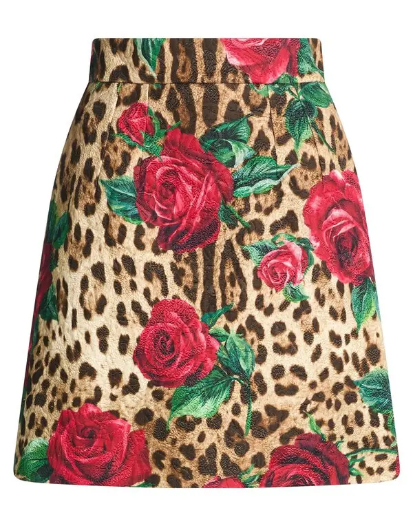 Dolce & Gabbana Mini Leopard-print Flared Skirt