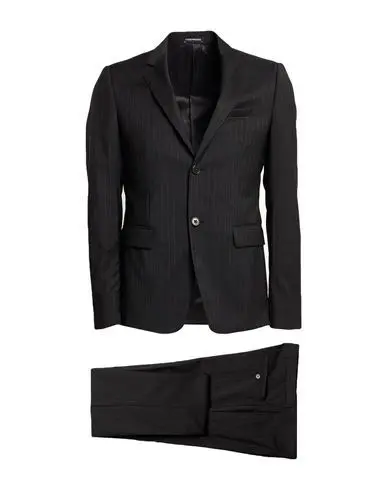 Emporio Armani David Line Suit Size Virgin Wool - Black