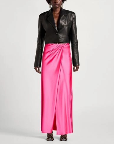 Pinko Polyester Satin Maxi Skirt - Fuchsia
