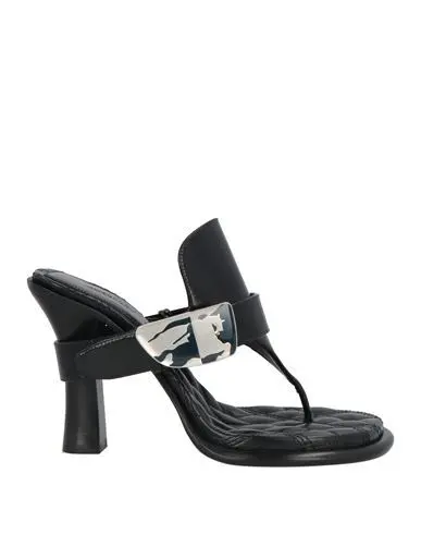 Burberry Leather Thong Sandals - Black
