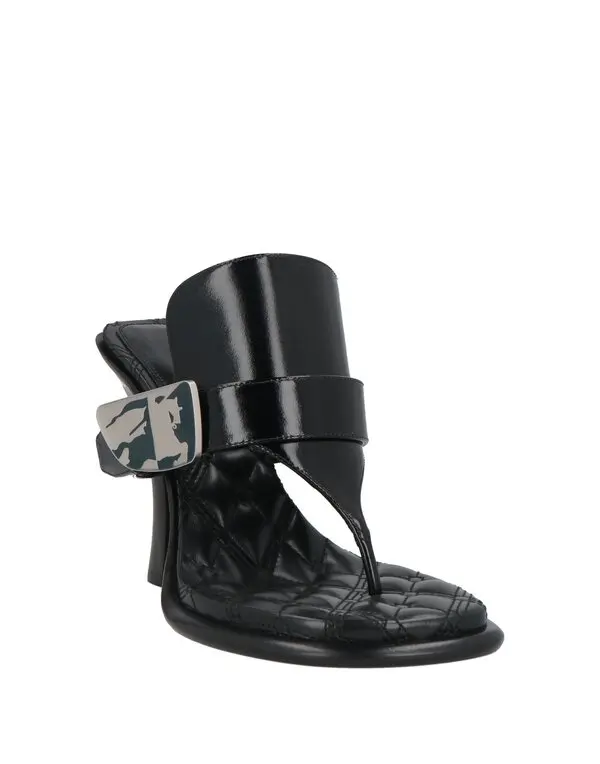 Burberry Leather Thong Sandals - Black
