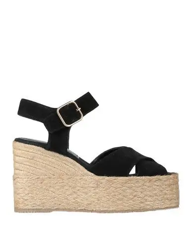 PALOMITAS BY PALOMA BARCELÓ Leather Espadrille Sandals - Black