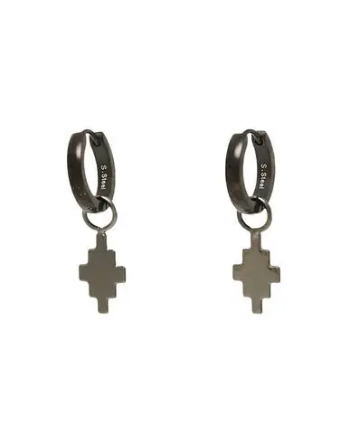 MARCELO BURLON COUNTY OF MILAN Logo Earrings - Black