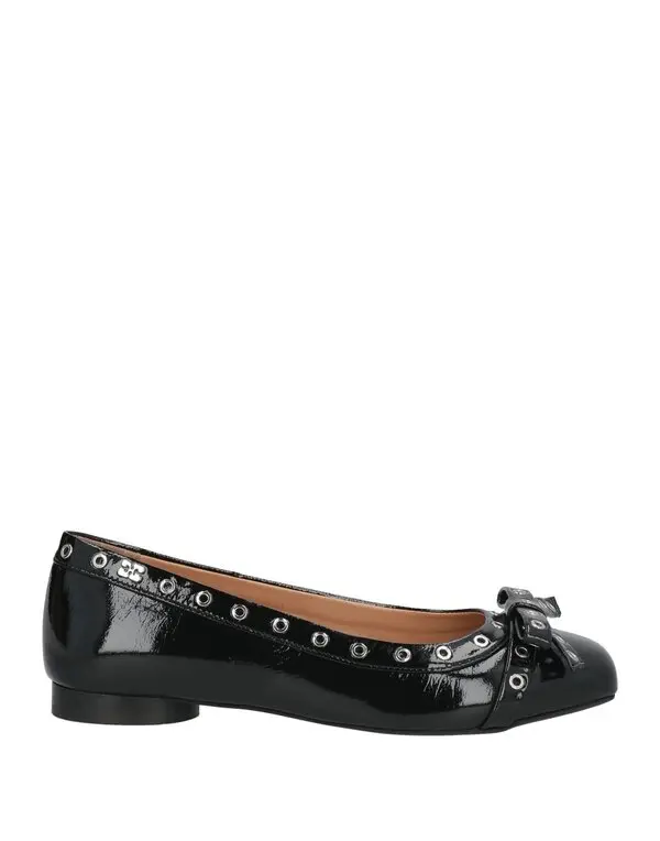 GANNI Ballet Flats In Synthetic Material - Black