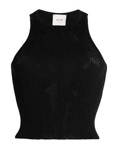 ALYSI Ribbed-knit Crewneck Sleeveless Top