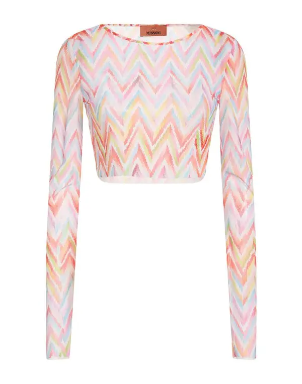 Missoni Printed Tulle Crop Top