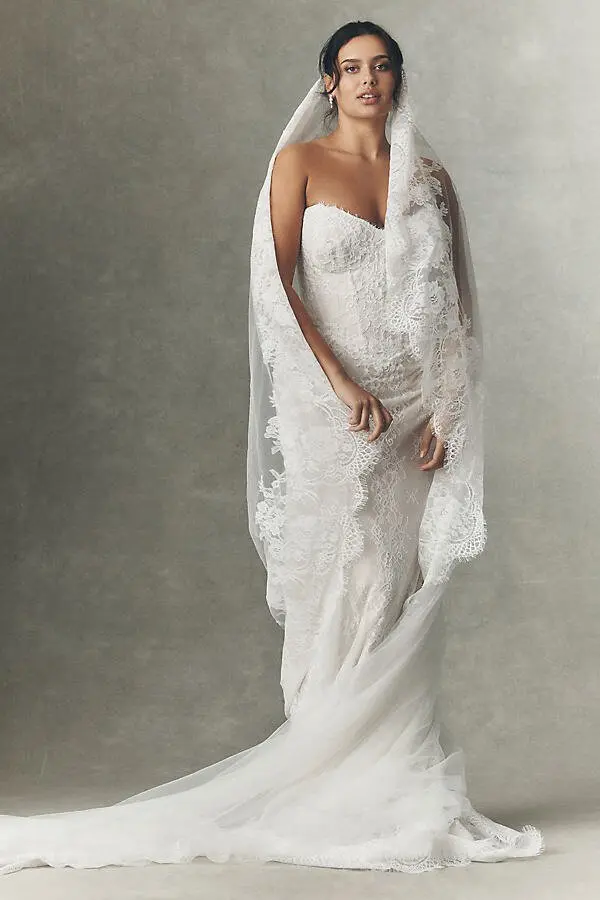 Watters Alencon Lace Veil