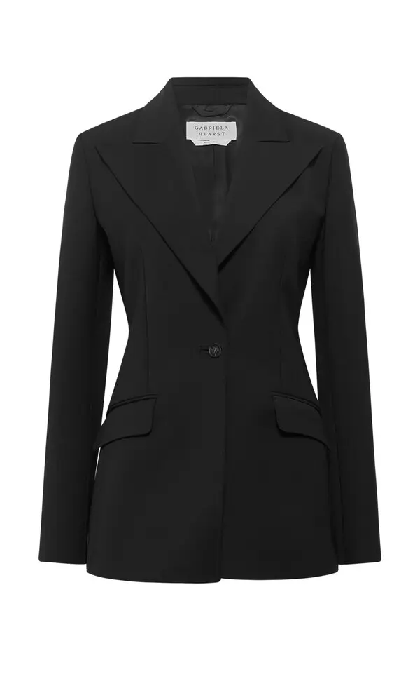 Gabriela Hearst Leiva Sportswear Wool Blazer - Black