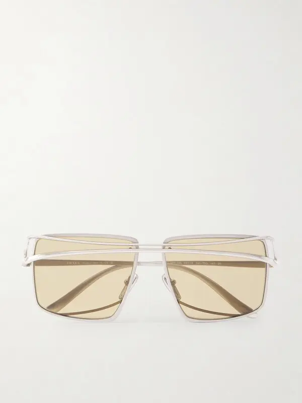 Prada Square Frame Sunglasses - Silver
