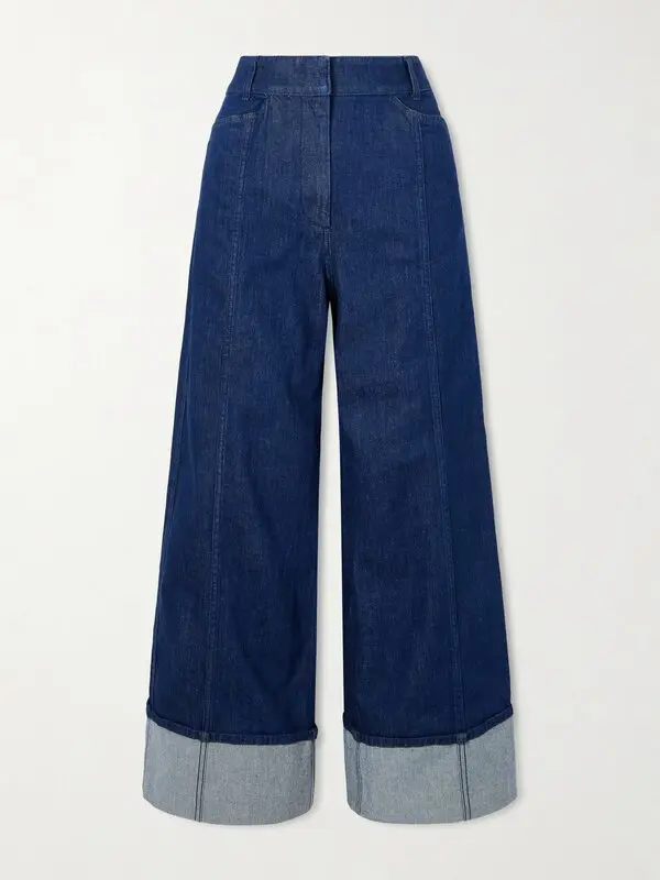 Another Tomorrow Organic High-rise Wide-leg Jeans
