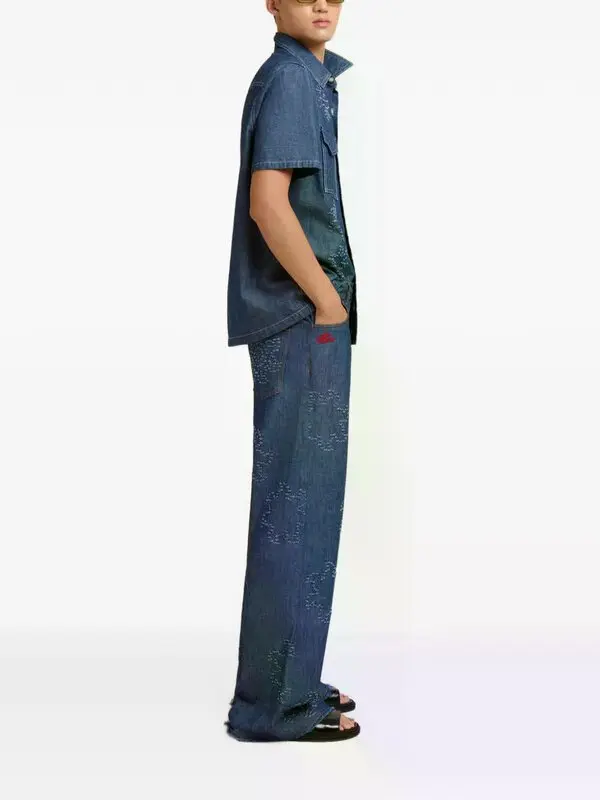 Marni Five-pocket Frayed Jeans - Blue